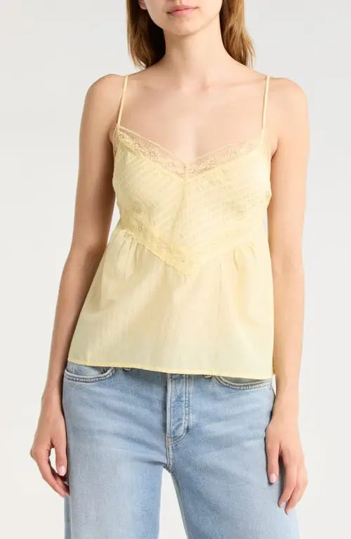 RE/DONE Sofia Lace-trimmed Camisole - Shortbread