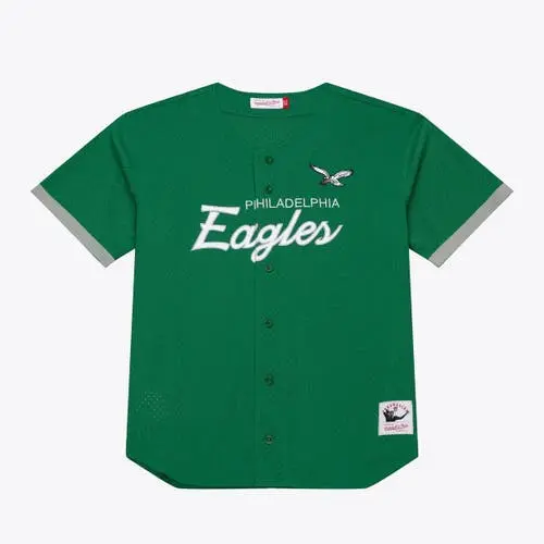 Mitchell & Ness Philadelphia Eagles Head Coach Mesh Full-button Fashion Jersey - Kelly Green