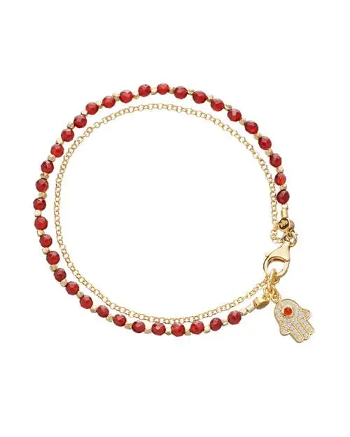 Astley Clarke Biography Hamsa Bracelet - Red Carnelian Hamsa Hand