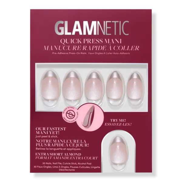 GLAMNETIC Quick Press Mani - Velvet Chrome