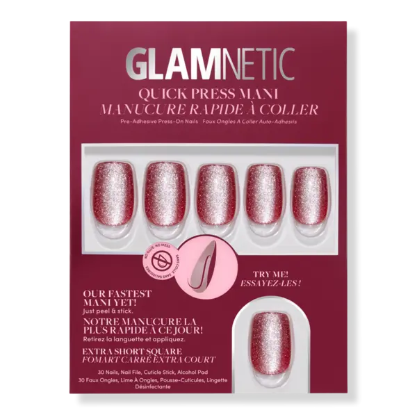 GLAMNETIC Quick Press Mani - Red Allure