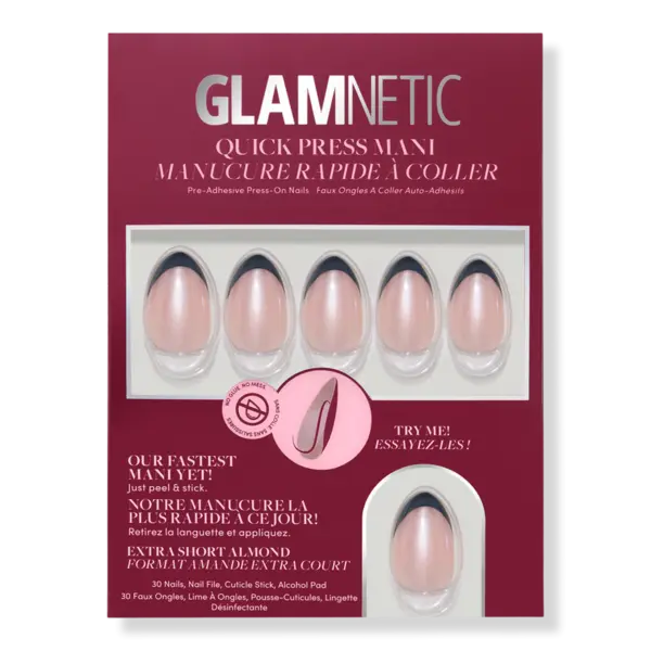 GLAMNETIC Quick Press Mani - French Noir