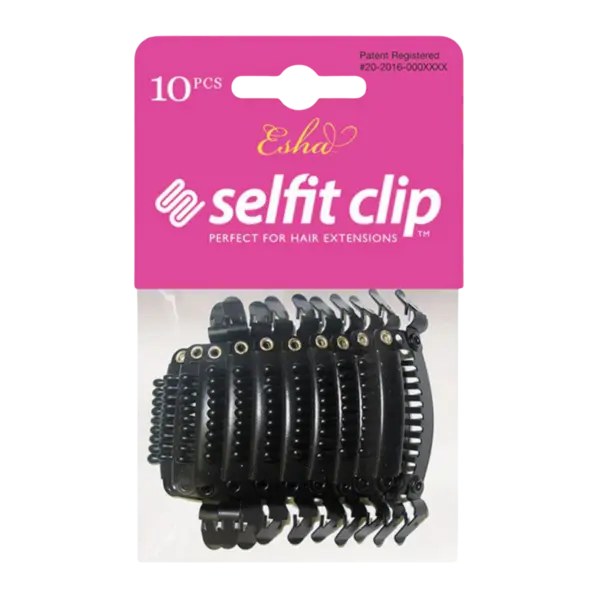 ESHA Selfit Hair Extension Clips - Black