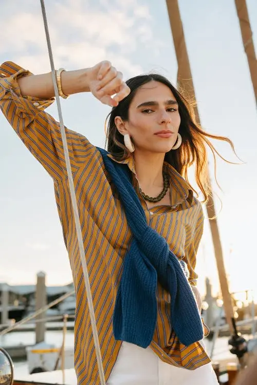 NOONDAY Raffia Hoop Earrings