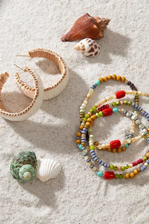NOONDAY Raffia Hoop Earrings