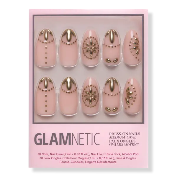 GLAMNETIC Athenian Gold Press-on Nails - One-color