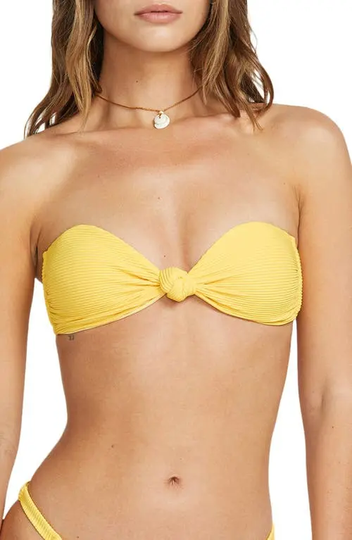 BILLABONG Tanlines Lola Knotted Bandeau Bikini Top - Sunburst