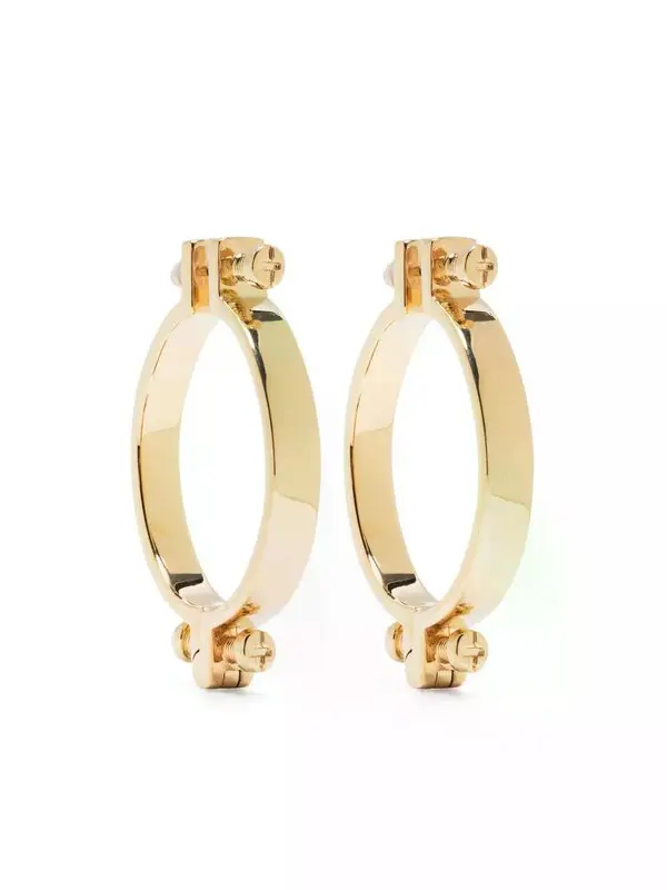 Annelise Michelson Screw-motif Hoop Earrings - Gold