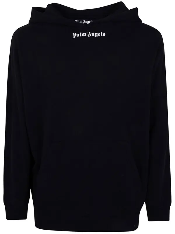 Palm Angels Classic Logo Over Hoodie - Black