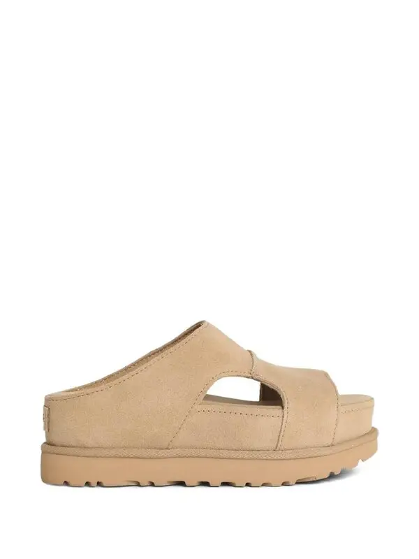 UGG Goldenstar High Cutout Slide Mule - Beige
