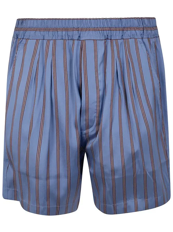 TOM FORD Silk Jacquard Lounge Shorts - Blue