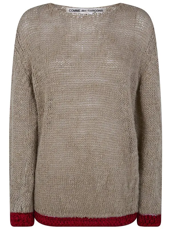 Comme Des Garçons Round Neck Long Sleeve T-shirt