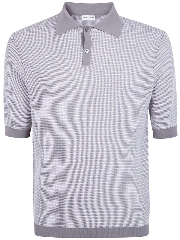 BALLANTYNE Bicolor Polo Shirt - Gray