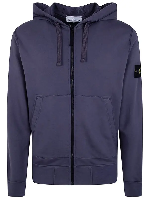 Stone Island Full Zip Hoodie - Blue