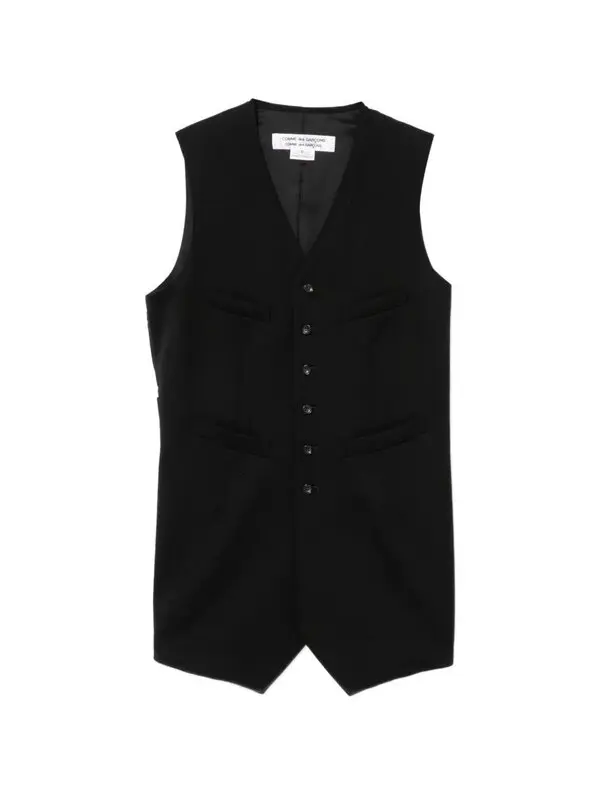 Comme Des Garçons Long Waistcoat - Black