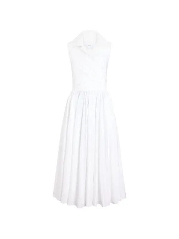 PATOU Draped Midi Dress - White