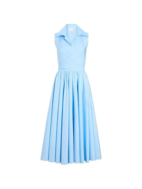 PATOU Draped Midi Dress - Blue