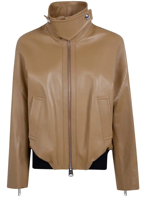 Khaite Hamett Leather Jacket - Brown