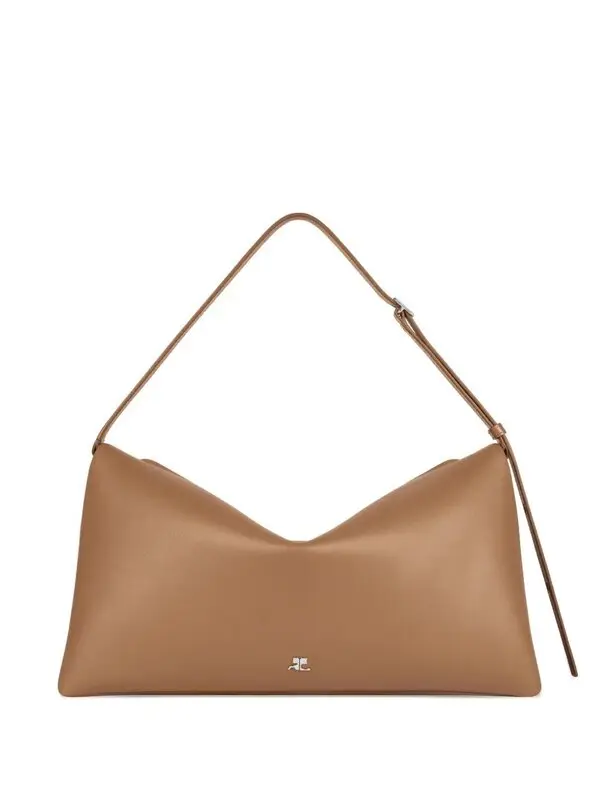 COURREGES Cuff Leather Shoulder Bag - Brown