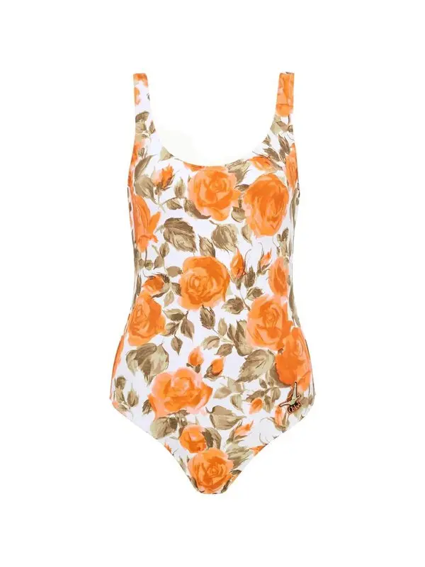 Chloé Floral Print One-piece Swimwear - White