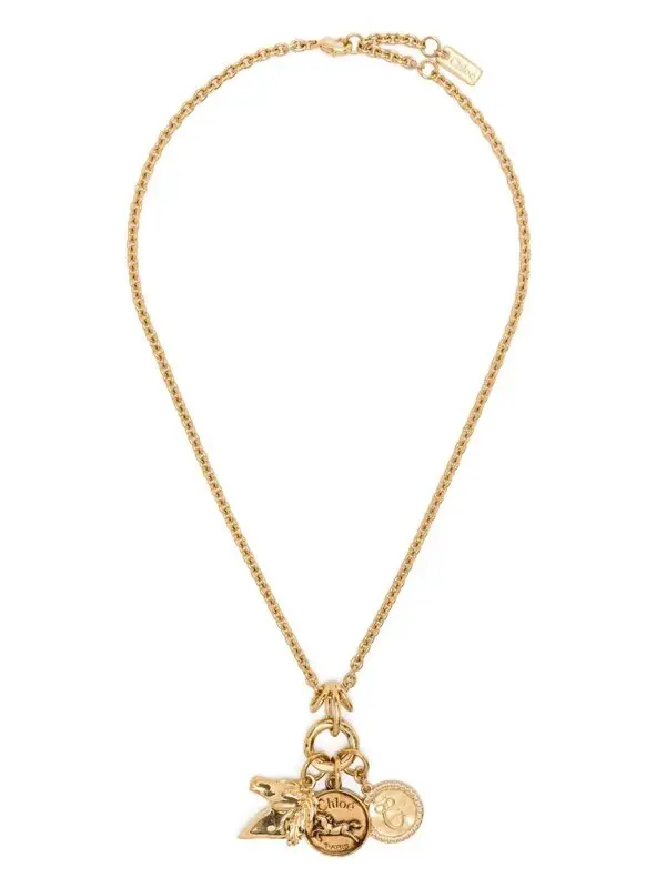 Chloé Charm Pendant Necklace - Metallic