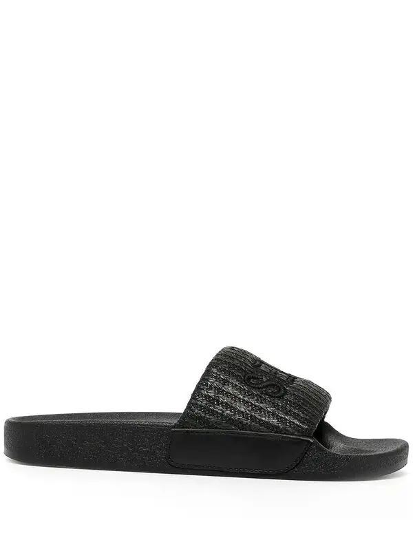 Senso Elly Ii Logo-embroidered Slides - Black