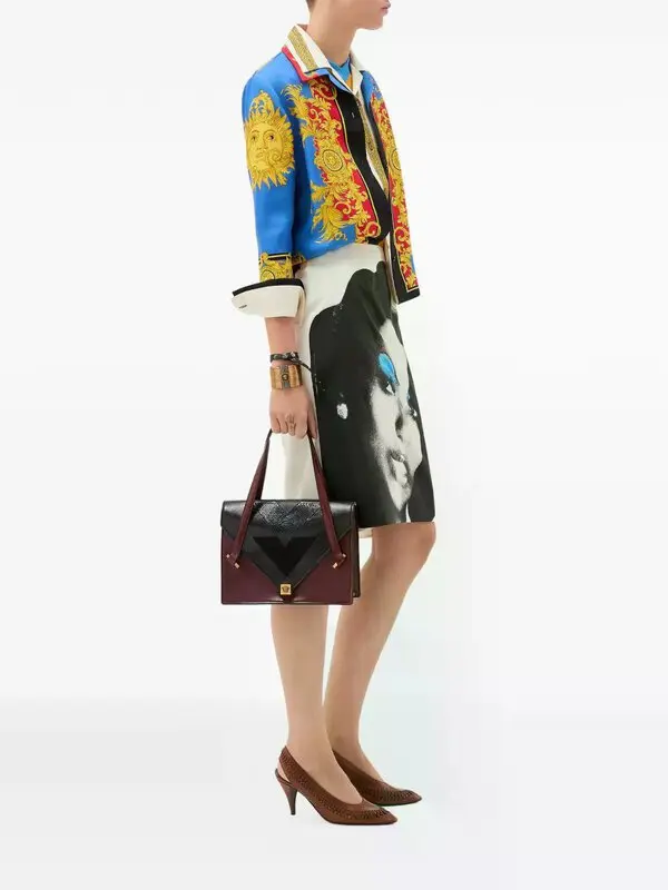 Versace Severine Python-effect Leather Shoulder Bag