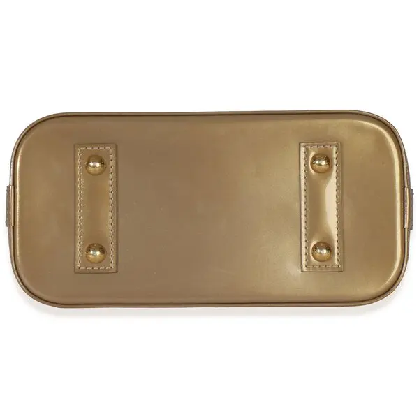 LOUIS VUITTON Alma Bb Monogram Vernis - Gold