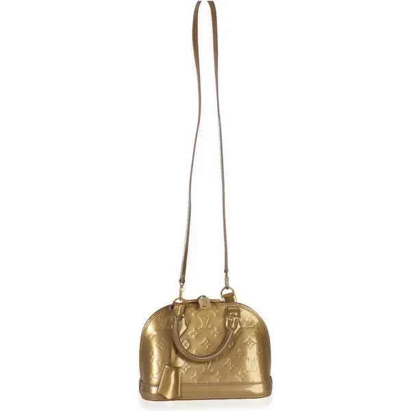 LOUIS VUITTON Alma Bb Monogram Vernis - Gold