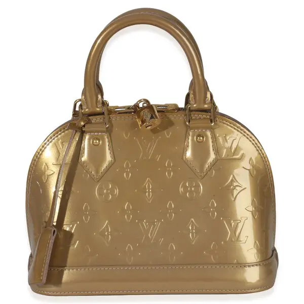 LOUIS VUITTON Alma Bb Monogram Vernis - Gold