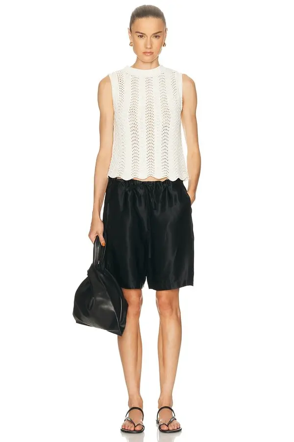 Loulou De Saison Vittoria American Armhole Tank Top - Ivory