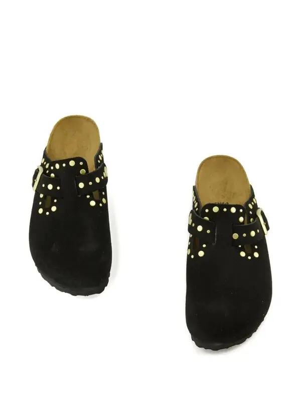 BIRKENSTOCK Boston Rivets Suede Mules