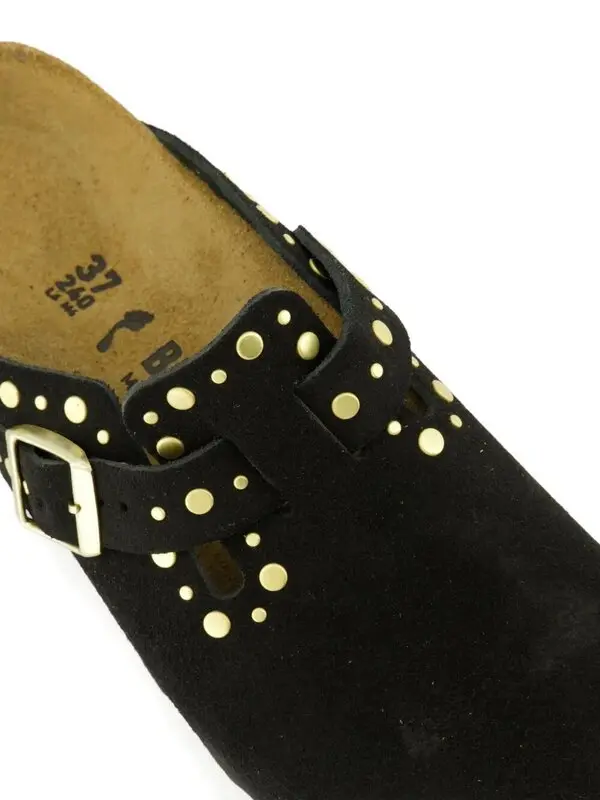 BIRKENSTOCK Boston Rivets Suede Mules