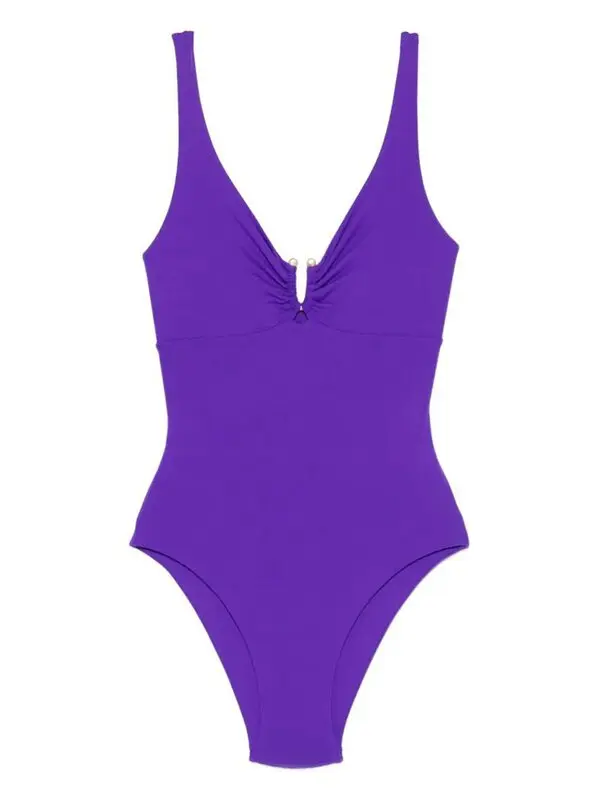 FISICO One-piece Swimsuit With Buckle - Pink & Purple