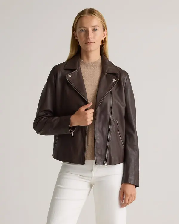 Quince Leather Biker Jacket