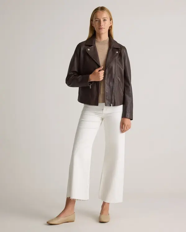 Quince Leather Biker Jacket