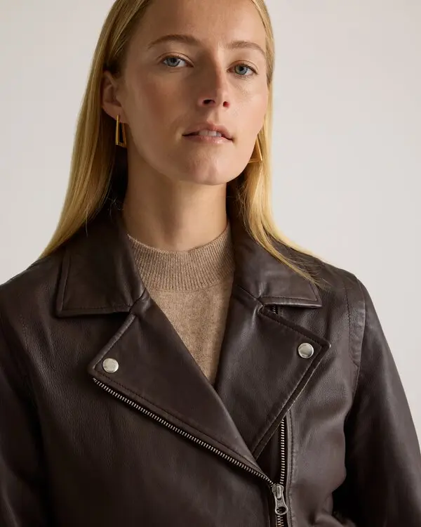 Quince Leather Biker Jacket
