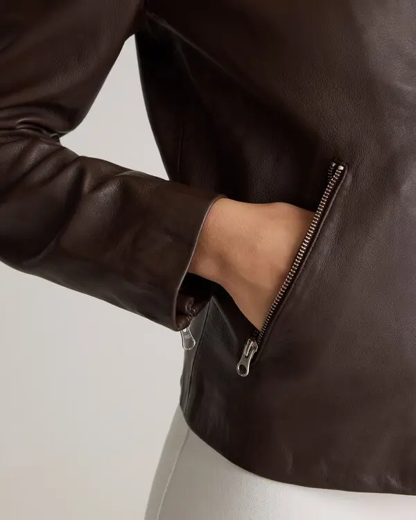 Quince Leather Biker Jacket