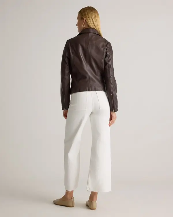 Quince Leather Biker Jacket