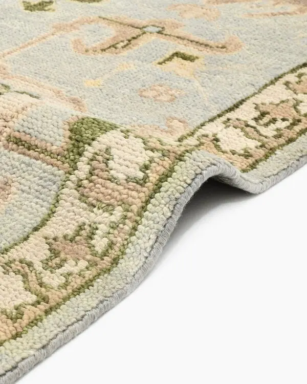 Quince Saoirse Hand-knotted Wool Rug - Light Blue