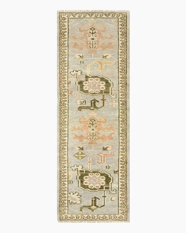 Quince Saoirse Hand-knotted Wool Rug - Light Blue
