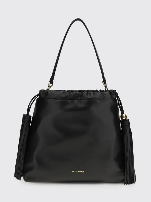 Etro Kalispera Leather Shoulder Bag - Black