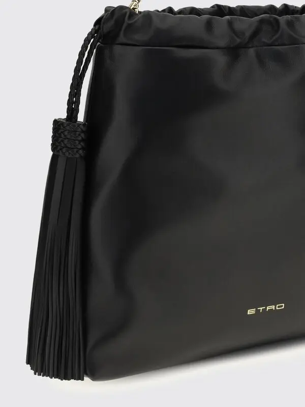 Etro Kalispera Leather Shoulder Bag - Black