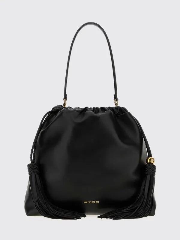 Etro Kalispera Leather Shoulder Bag - Black