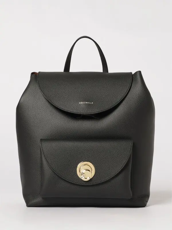 COCCINELLE Nikla Grained Leather Backpack - Black