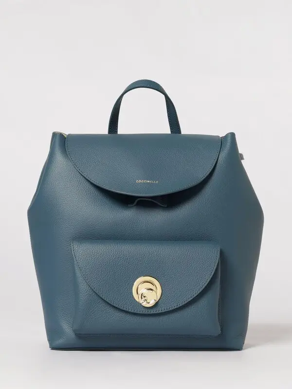 COCCINELLE Nikla Grained Leather Backpack - Blue