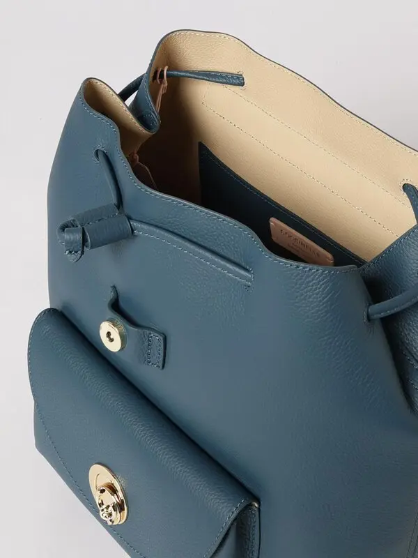 COCCINELLE Nikla Grained Leather Backpack - Blue