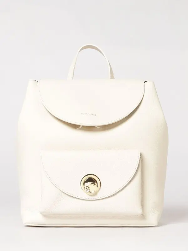 COCCINELLE Nikla Grained Leather Backpack - Milk