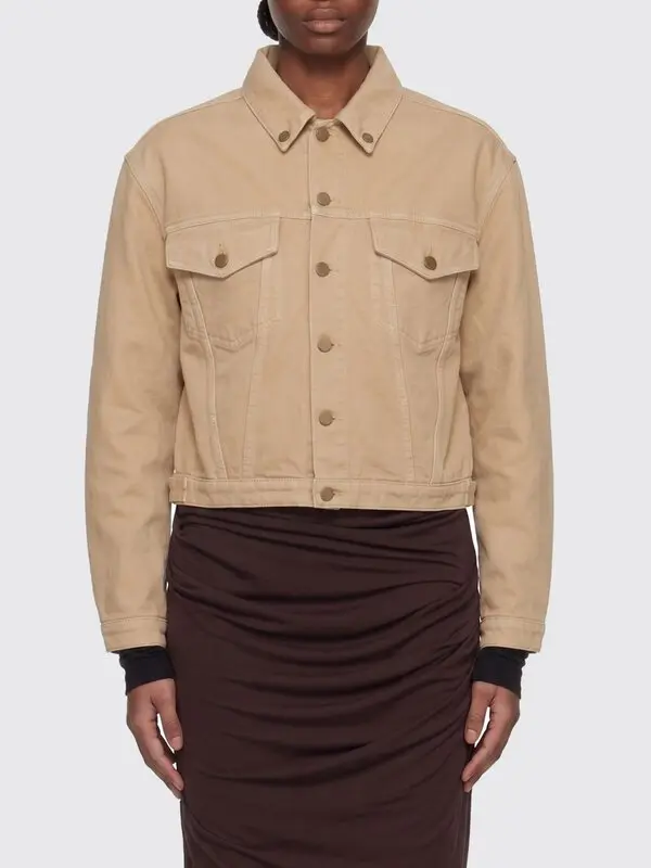 ENTIRE STUDIOS Cotton Denim Jacket - Beige