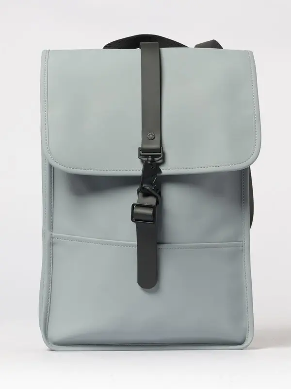 Rains Puffed Mini Backpack In Waterproof Pu - Grey